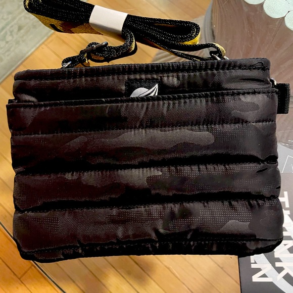THINK ROYLN | Bags | Think Royln Black And Gold Camo Strap Bum Bag ...